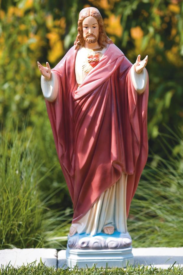 25" Sacred Heart With Open Arms – Massarelli Lawn Ornaments