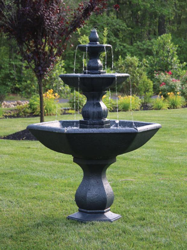 Three Tier Boca Hexagon Fountain – Massarelli Lawn Ornaments