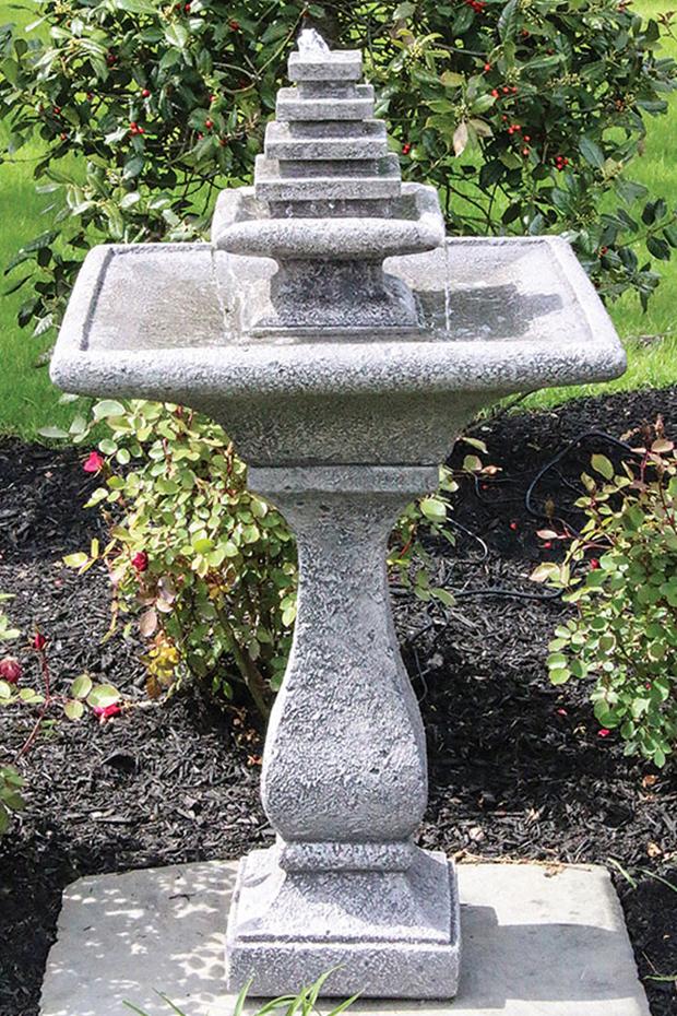Chelsea Square Tiered Fountain – Massarelli Lawn Ornaments