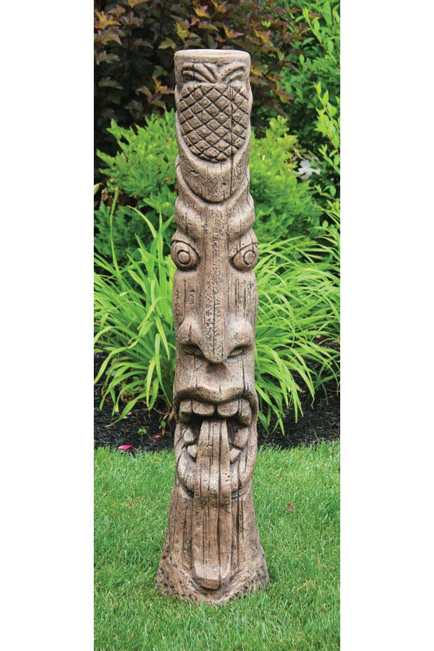 50" Tiki Post With Tongue Out – Massarelli Lawn Ornaments