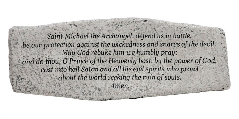 Saint Michael Prayer Bench – Massarelli Lawn Ornaments